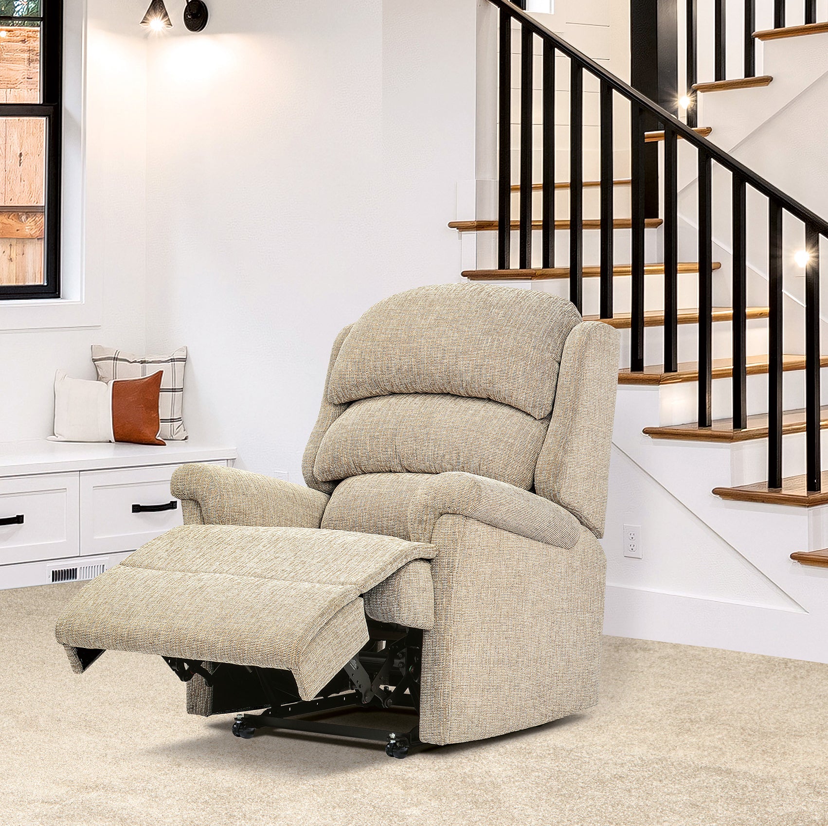 Sherborne Albany Electric Powered Recliner Fabric Armchair – Kingfisher ...
